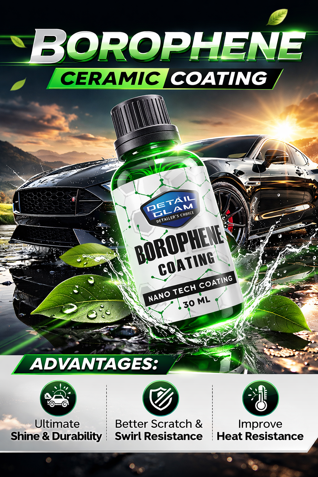 Detail Glam 10H+ Borophene Coating 30ML Kit – carcosmic